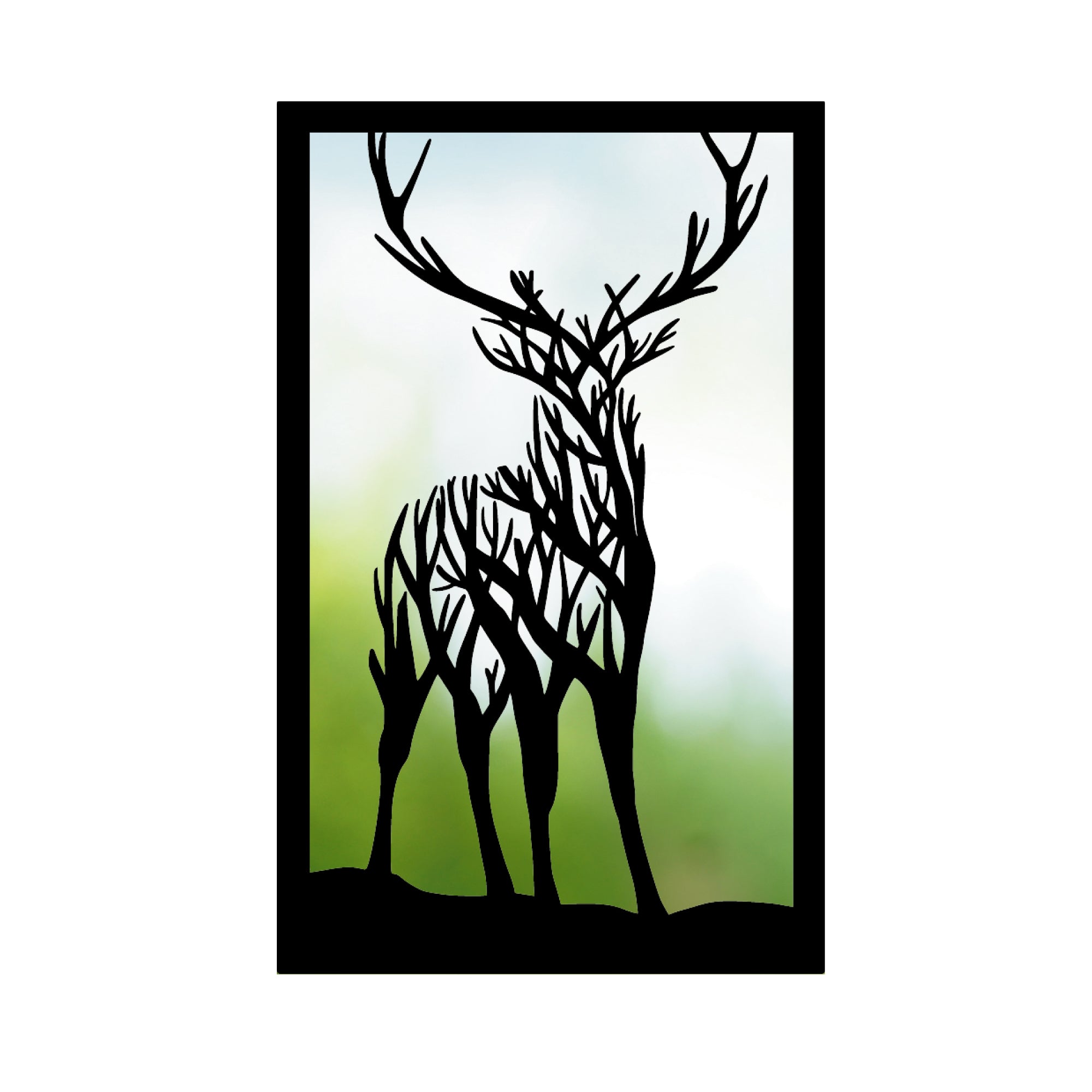 Staring Stag, SunCatcher Garden Mirror Highland Stag Design – SunCatcher-UK